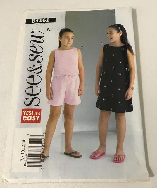 SHORT HABILLÉ FILLE See & Sew Easy Pattern B4161 taille 7-8-10-12-14 ...