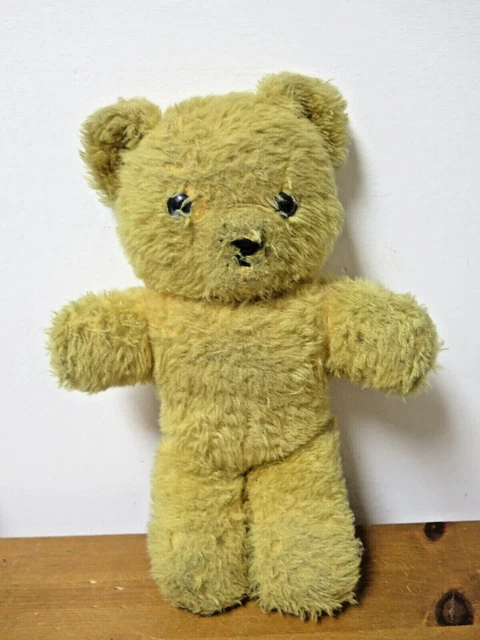 VINTAGE OLD PLUSH Chad Valley Teddy Bear Blue Eyes with Label Well ...