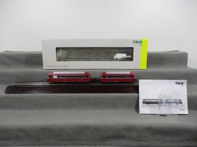 TRIX H0 22995 bus ferroviario con sidecar delle ferrovie dello Stato BR ...