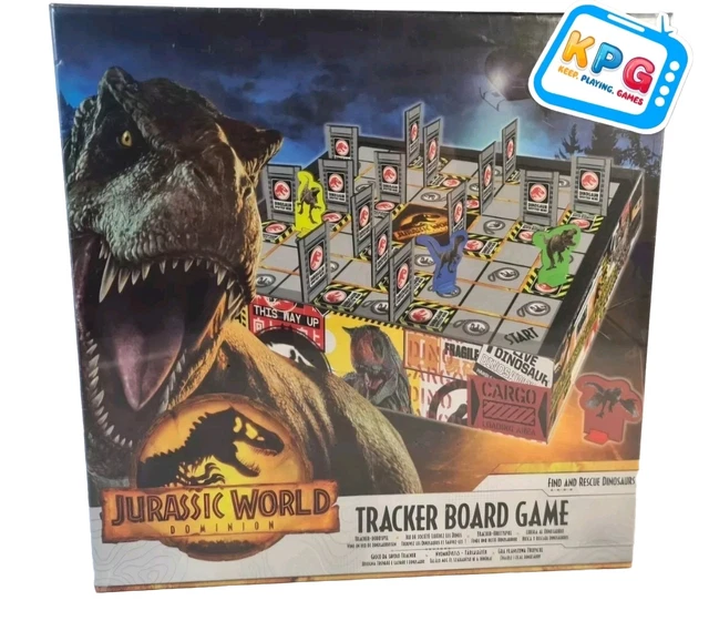 JURASSIC WORLD TRACKER Board Game, Find & Rescue Dinosaurs - Brand New ...