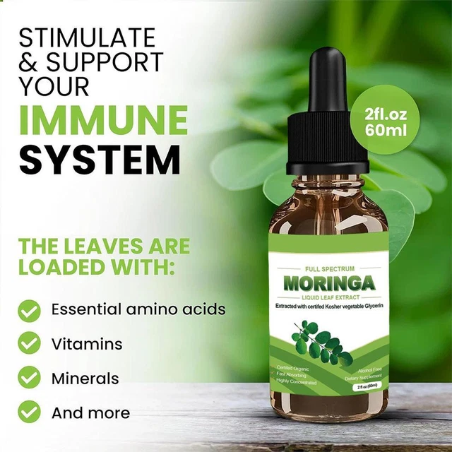 ORGANIC MORINGA LEAF Extract Liquid Drops 60M L B7O9 W7K5 £7.31 ...