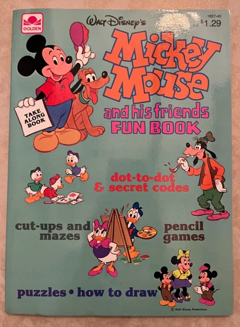 WALT DISNEY'S MICKEY Mouse and His Friends Fun Book, 1980 EUR 2,58 ...