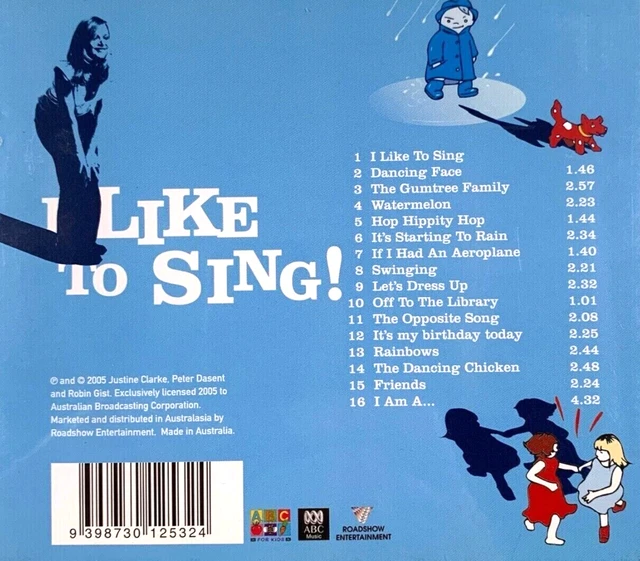 JUSTINE CLARKE I Like To Sing CD 16 Children's Songs For Kids Play ...