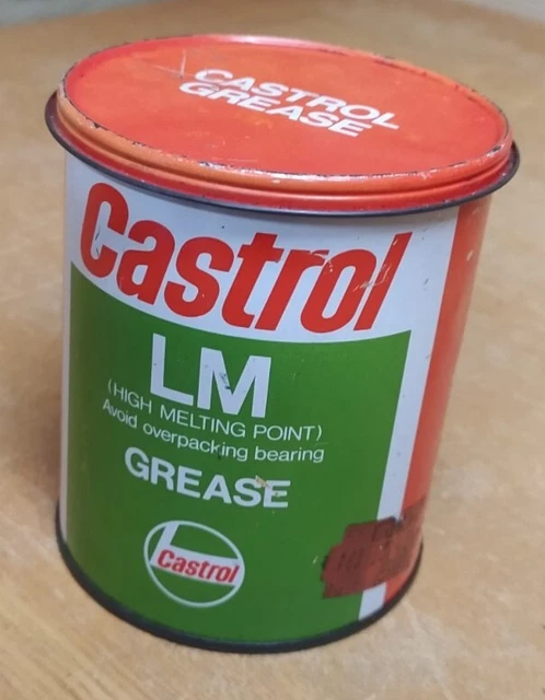 80S VINTAGE - Castrol LM Grease Tin 500g (1.1 Pounds) Tin Mancave Prop Display £22.96 - PicClick UK