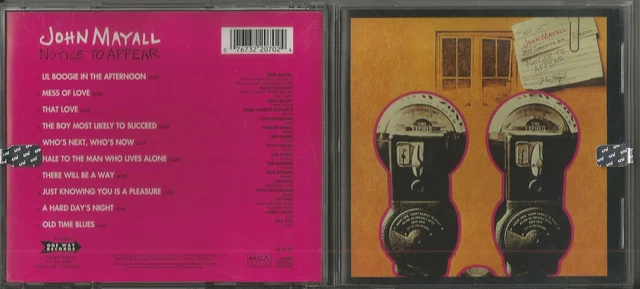NOTICE TO APPEAR - John Mayall - CD EUR 19,99 - PicClick IT