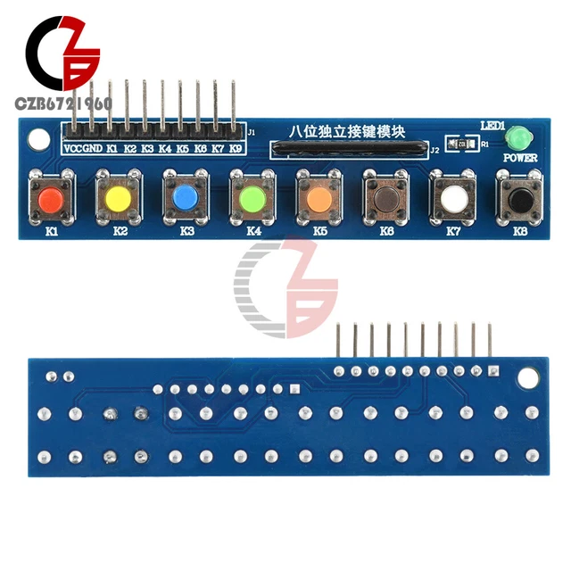 8 INDIVIDUAL KEYS Touch Button Keyboard Module with LED for MCU/ARM ...
