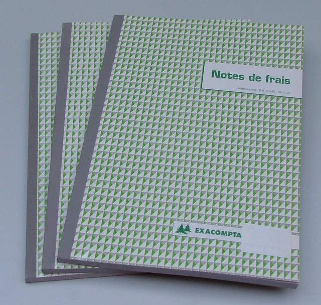 EXACOMPTA MANIFOLD NOTES de Frais réf 3144E 50 feuillets dupli ...