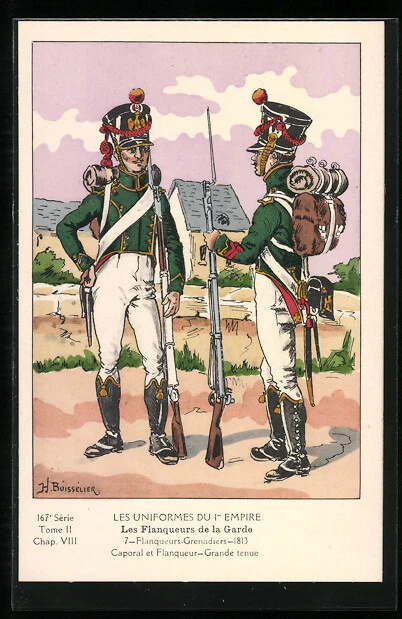 CPA ILLUSTRATEUR LES Uniformes du Ier Empire, Les Flanqueurs de la ...