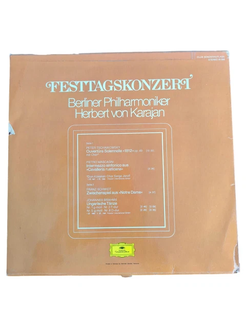 BERLINER PHILHARMONIKER KARAJAN Vinyl Tchaïkovski Musique Classique EUR ...