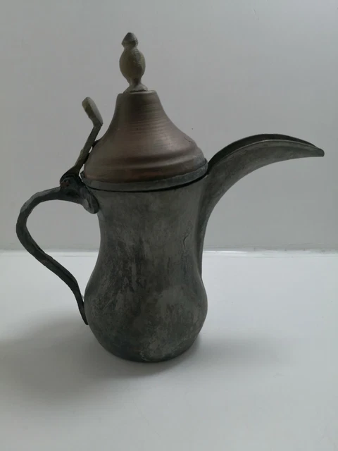 ANTIQUE RARE IRAQI Small Bedouin Arabic Dallah Brass Copper Coffee Pot ...
