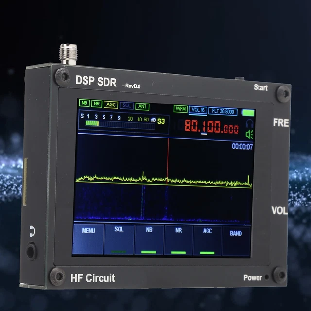 RECEPTOR INALÁMBRICO ULTRA delgado DSP SDR HAM equipo de recepción de radio 50 kHz‐200 MHz EUR ...