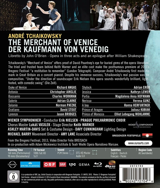 ANDRÉ TCHAIKOWSKY: THE Merchant of Venice (Blu-ray) Erik Nielsen ...