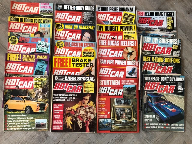HOT CAR MAGAZINES x 19 mid 1970's Custom Hot Rod £29.95 - PicClick UK