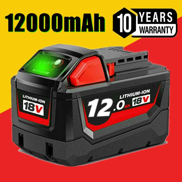 18V 12AH LITHIUM Battery For Milwaukee For M18 48-11-1828 48-11-1860 48 ...
