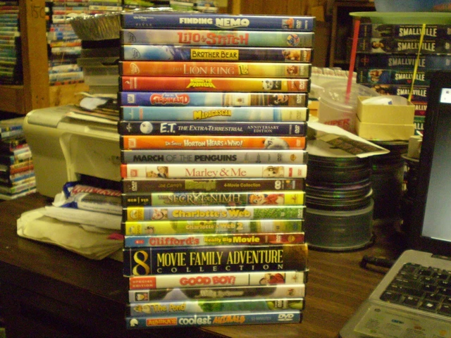 (31) CHILDREN'S ANIMAL DVD Lot: (4) Disney Lilo & Stitch Nemo Lion King ...