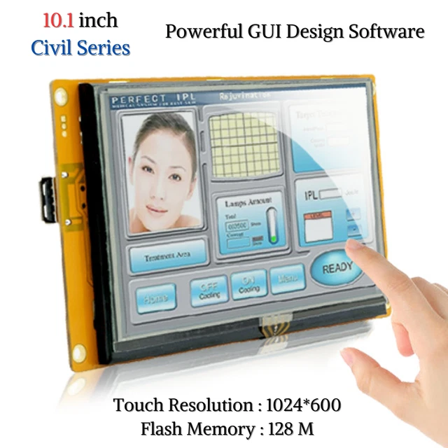 10.1 INCH HMI TFT LCD Display Module with Touch Screen, UART Port ...