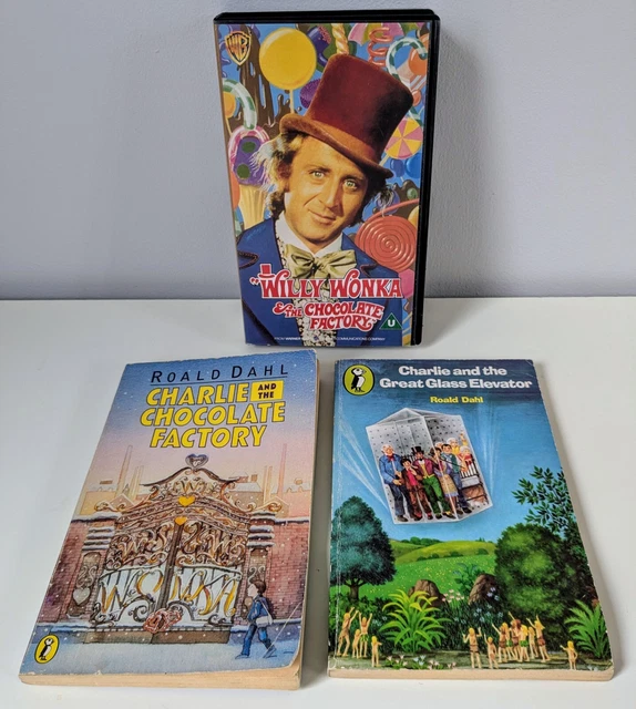 WILLY WONKA & The Chocolate Factory VHS Plus x2 Vintage Charlie Bucket ...