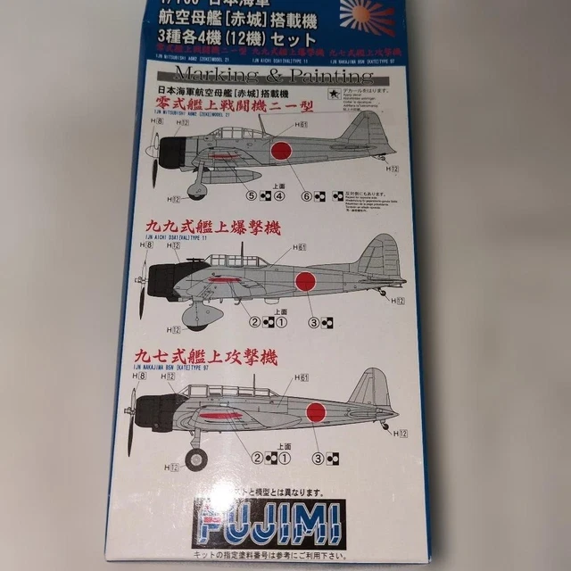 NAVY IJN AKAGI Aircraft Carrier Model Set 12 aeromobili 3 tipi usati ...