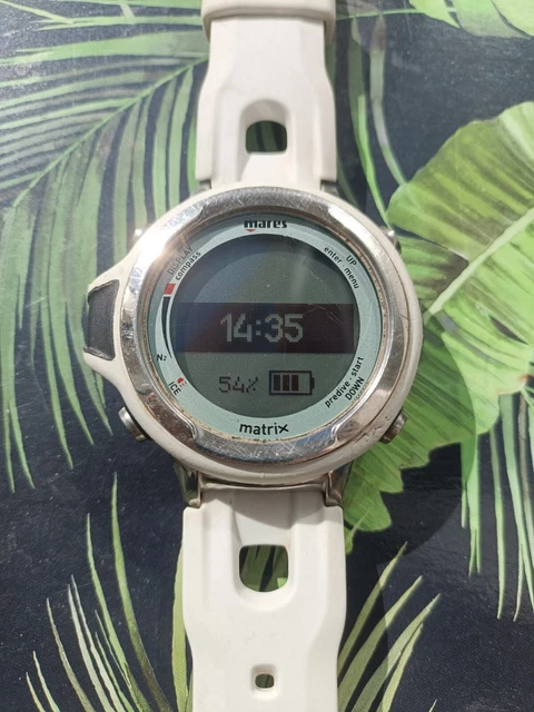 MARES MATRIX DIVE Computer White Diving Swimming Watch Wristwatch and ...