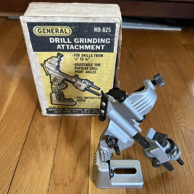 VINTAGE GENERAL TOOL Co Drill Grinding Attachment No. 825 with Box ...