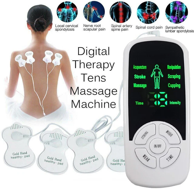 TENS MACHINE DIGITAL Therapy Full Body Massager Pain Relief Acupuncture ...