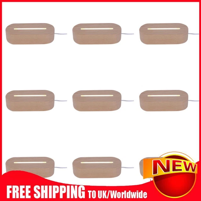OVAL DISPLAY PEDESTAL - LED Lights Display Base with USB (White Light ...
