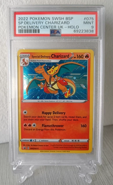 POKEMON SWSH BSP 075 Special Delivery Charizard Pokemon Center UK Holo ...