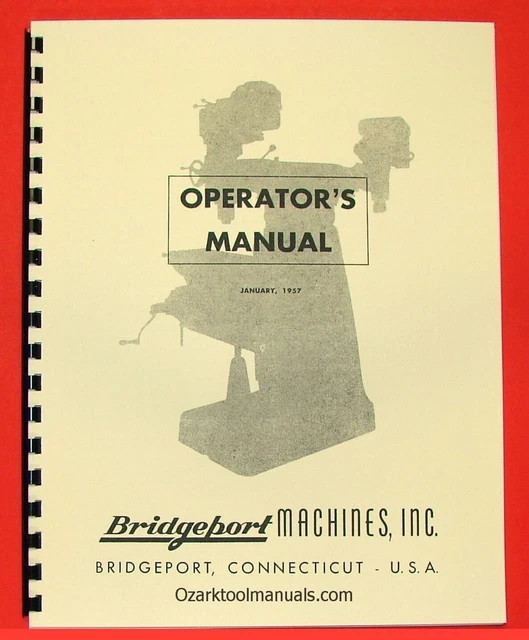 BRIDGEPORT SERIES-I MILLING Machine 1HP Step-Pulley Operation Parts ...