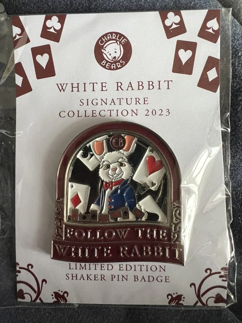 CHARLIE BEARS WHITE Rabbit Shaker Pin £37.11 - PicClick UK