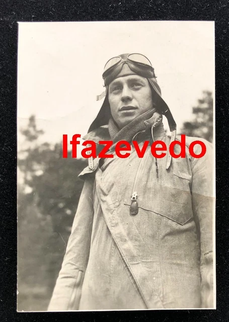 WW2 GERMAN LUFTWAFFE Aviator Flying Vtg Photo Pilot Aviation Helmet ...