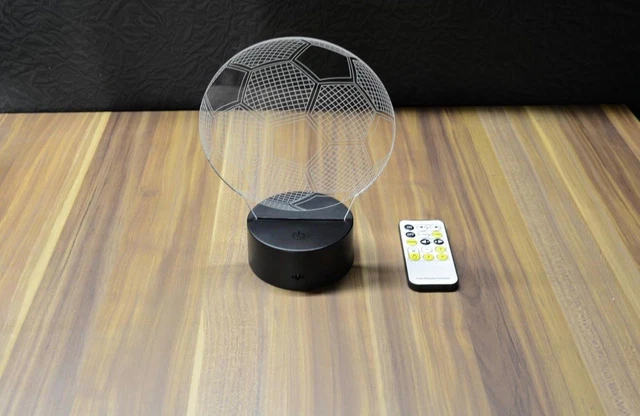 3D FOOTBALL LED Night Light Color Changing Illusion Lamp Kids Bedroom ...