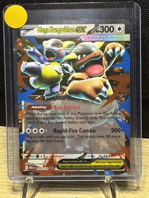 POKÉMON TCG MEGA Evolution Mega Kangaskhan Ex 104/132 Double Rare Holo ...