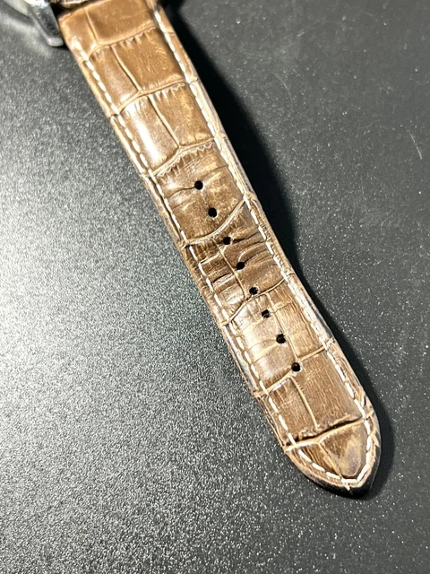 ROTARY MEN'S CHRONOGRAPH Chronospeed Cream Dial Watch Leather Strap ...