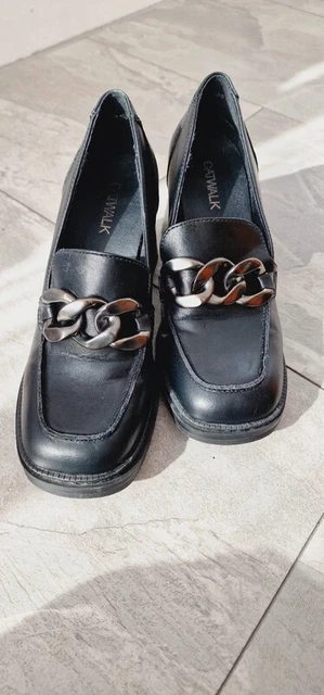 CATWALK BLOCK HEEL shoes work casual shoes £10.73 - PicClick UK