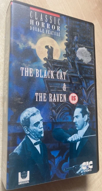 CLASSIC HORROR DOUBLE Feature VHS Video Tape - The Raven Black and The ...