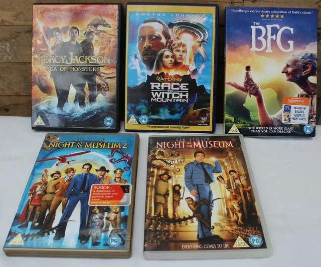 DVD BUNDLE PG rating 5 dvds incl BFG, Night at the Museum 1 and 2 ...