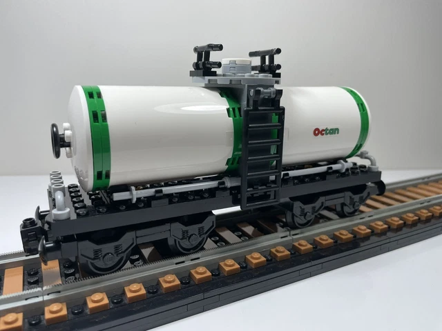 LEGO MOC OIL Tanker Train Carriage 12V 9V Town City Trains $109.95 ...