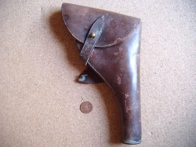 WW1 BRITISH ARMY leather holster - Webley holster for Sam Browne belt £ ...