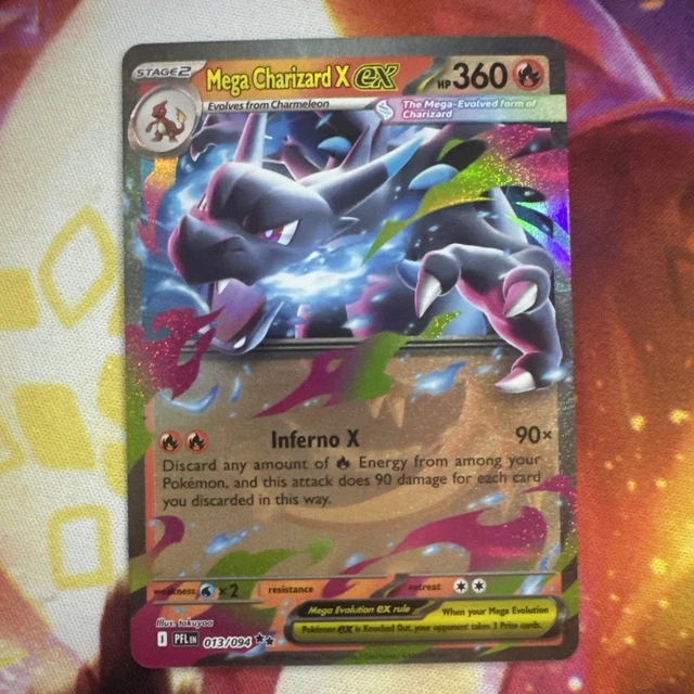 MEGA CHARIZARD X ex - Phantasmal Flames 013/094 - Near Mint English ...