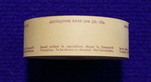 LINCOLNSHIRE ROAD CAR Bus Coach Setright Conductor Clippy Ticket ...