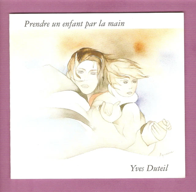 YVES DUTEIL CARTE double:Prendre un enfant par la main. dessin Karine ...