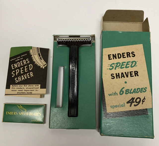 1930S ERA ENDERS Speed Shaver Single Edge Razor, Blades, Instructions ...