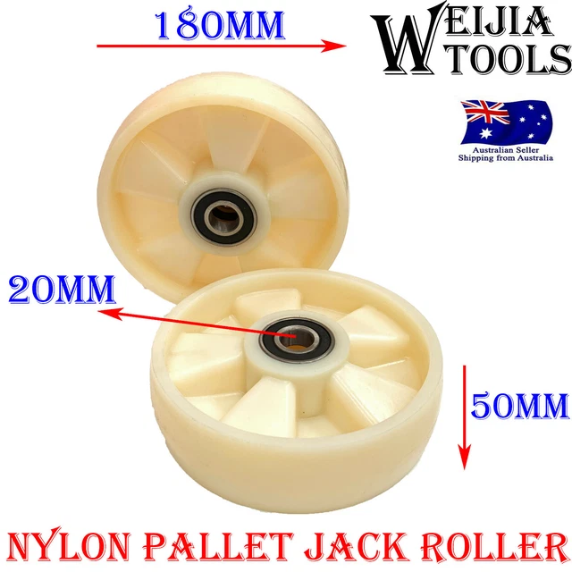 ROLLER NYLON PALLET jack wheels Rear Wheels Pallet Jack Wheel 2pcs ...