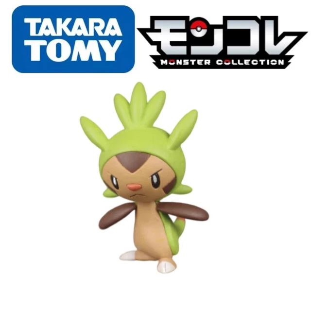 RARE MONCOLLE EX Pokemon Chespin BATTLE POSE Grass 2 in/5 cm Figure ...