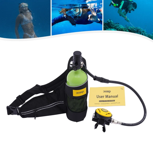 MINI SCUBA TANK Underwater Dive Portable Lungs Deepest 32.8ft Scuba ...