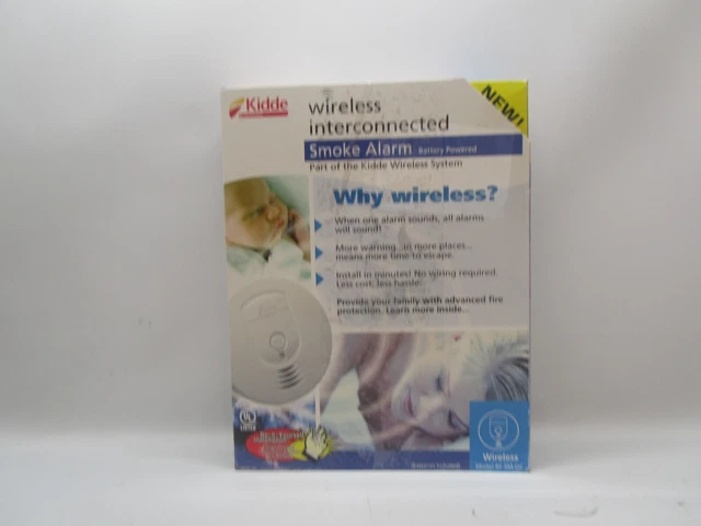KIDDE BATTERY OPERATED Wireless Interconnect Smoke Detector Alarm Model ...