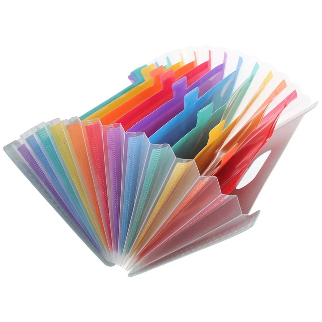 EXPANDING PAPER FILE Holder Accordion Design File Bag Portable Design ...