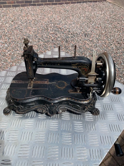 ANTIQUE SOLID CAST IRON SEWING MACHINE by JUNKER & RUH GERMANY FOR KAY ...