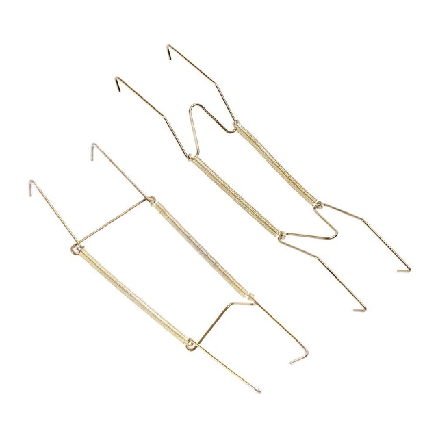 STEEL SQUARE WALL Display Plate W Type Hook Dish Hangers Spring Holder ...