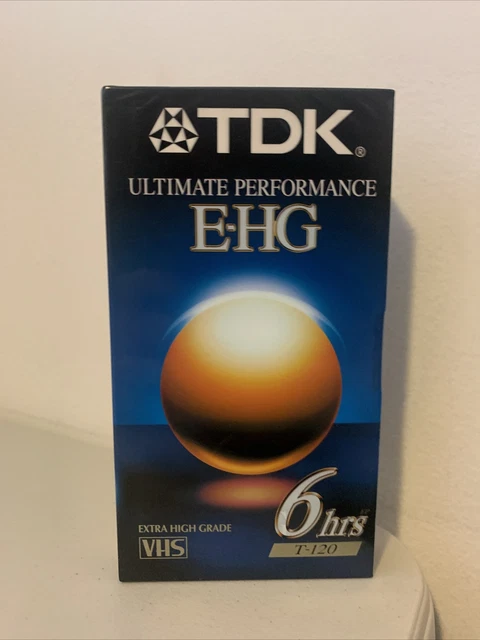 BANDE VHS VIERGE TDK EHG Ultimate Performance 6 heures T-120 neuve ...